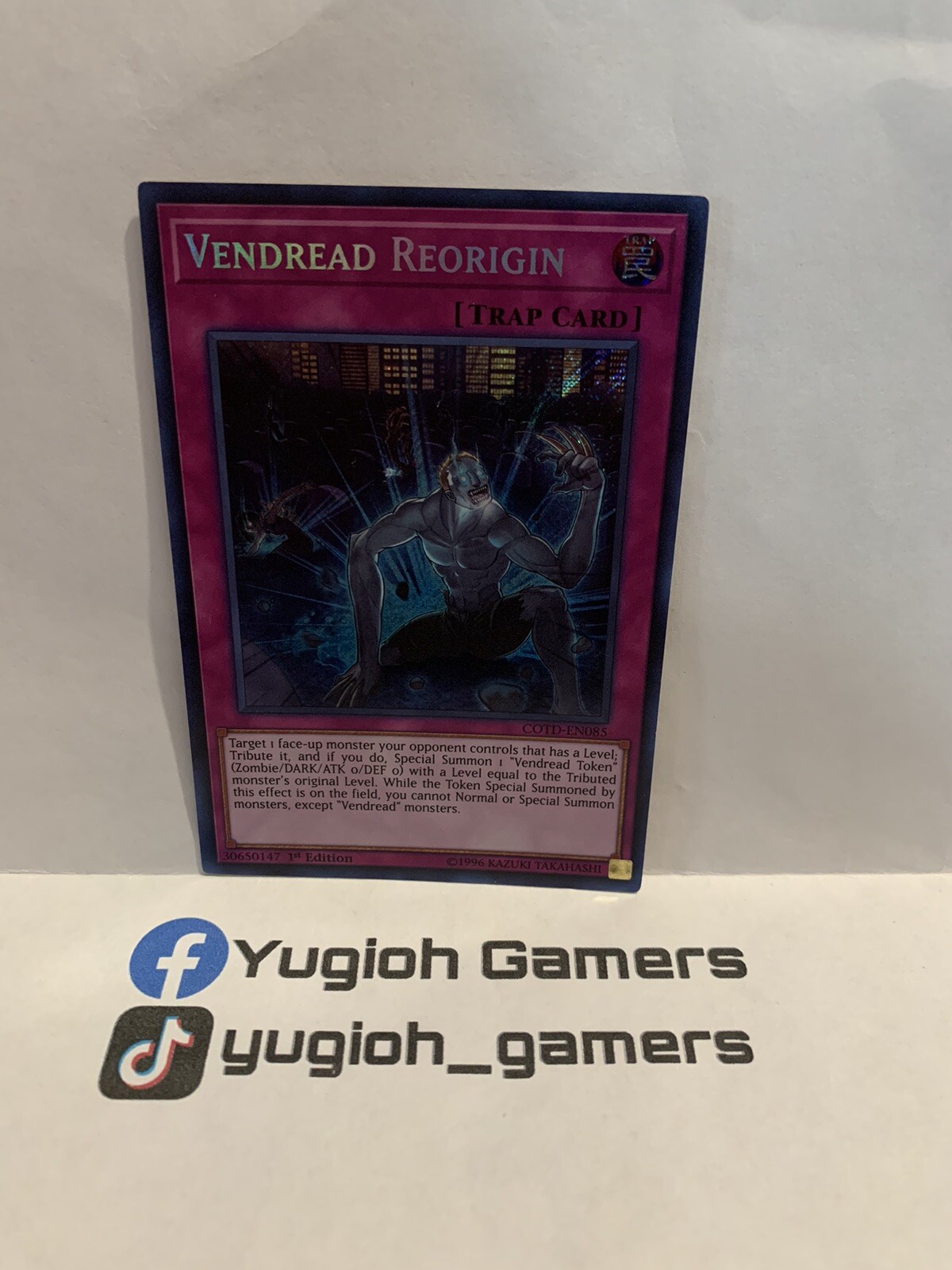 Yu-Gi-Oh Vendread Reorigin COTD-EN085 1st Edition Secret Light Played ...