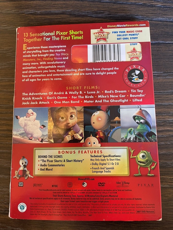 Pixar Short Films Collection - Volume 1 - DVD - Very Good - Owen Wilson ...