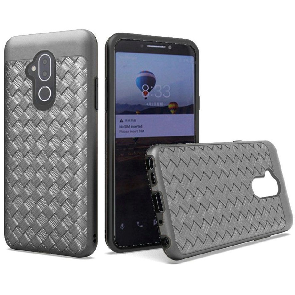 GSA Woven Textured Design Hybrid Case for Alcatel 7 Folio, 6062W Gray ...