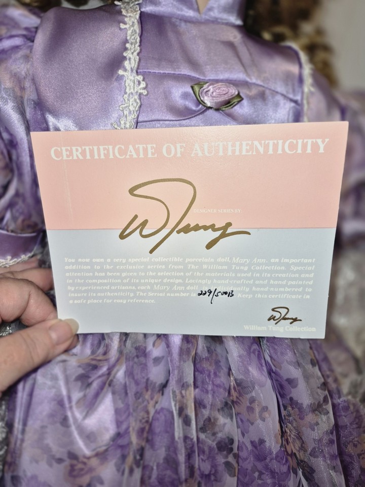 Very Large Porcelain Doll Named Mary Ann By William Tung | eBay