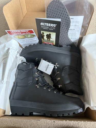 Altberg Defender Black leather Combat High Liability Boots Male Size ...