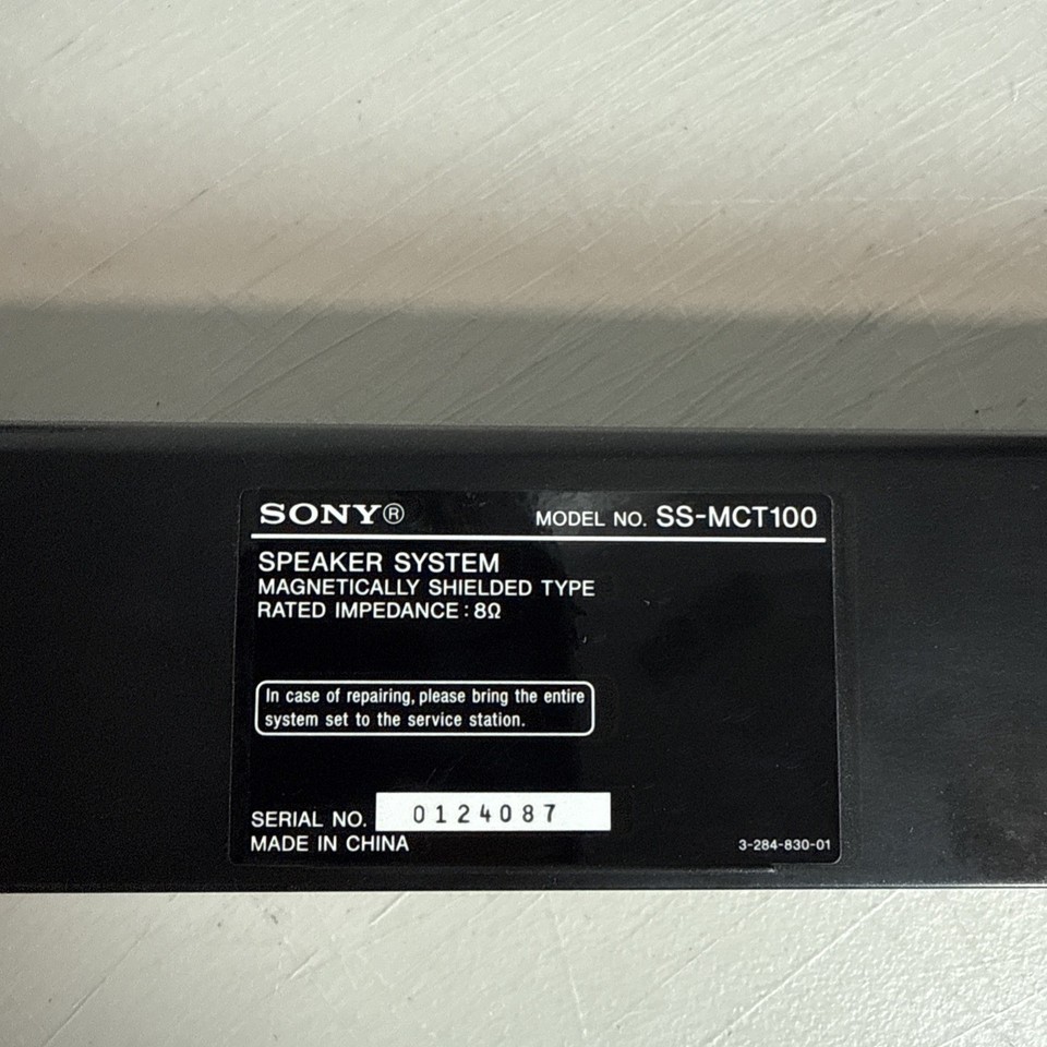 SONY SS-MCT100 Surround Sound Bar Speaker Center Channel No Remote | eBay