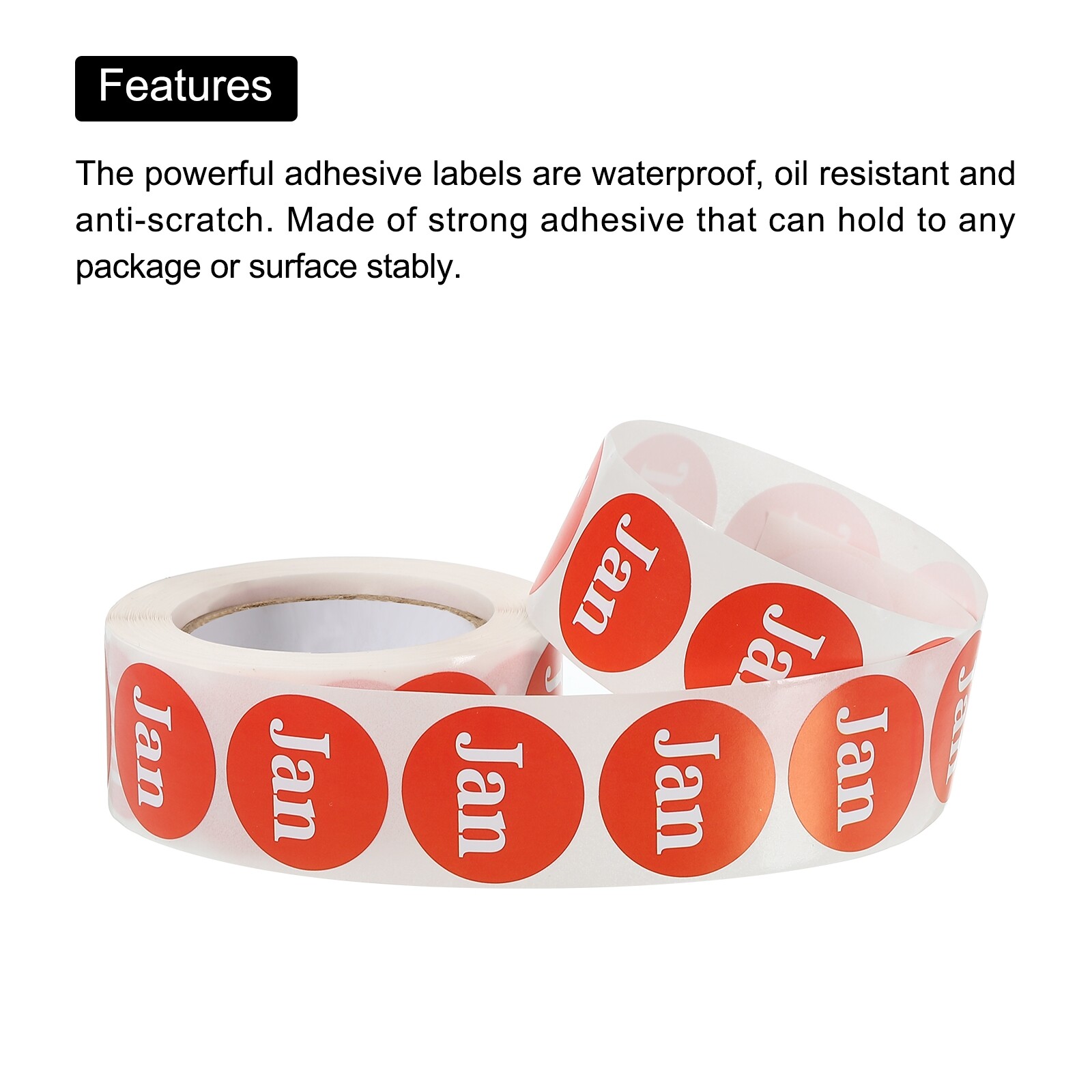 12 Roll Round Month Labels 1 Inch DIY Color Coding Circle Stickers 12 ...