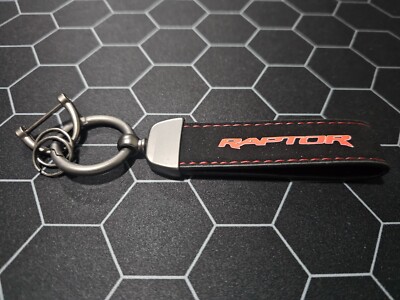 FORD RANGER RAPTOR (RED) CAR BLACK SUEDE KEYCHAIN * | eBay