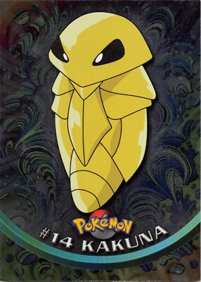 KAKUNA #14 - BLUE Logo - SILVER HOLO - SERIES 1 - TOPPS Pokemon Card ...