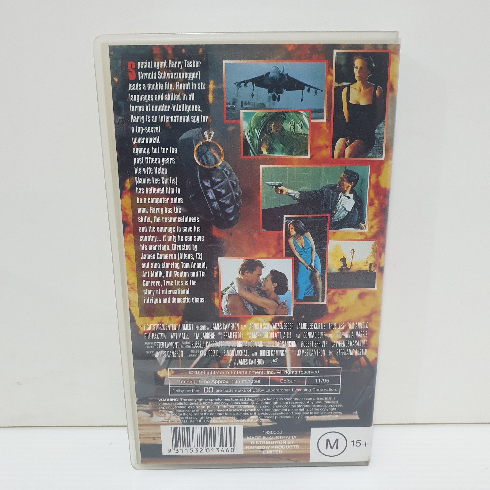 True Lies VHS Tape Schwarzenegger Jamie Lee Curtis 1994 M15+ Action ...