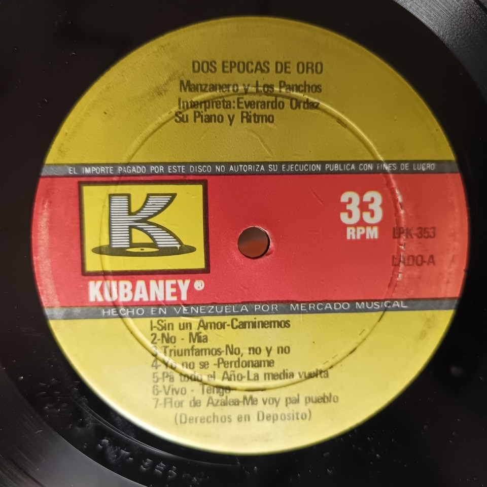 Everardo Ordaz Su Piano Y Ritmo ‎– Manzanero Y Los Panchos Vinyl LP ...