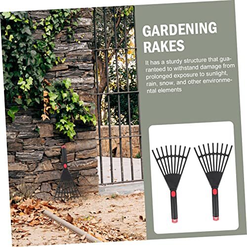 2pcs Garden Pitchfork Fireside Shovel Dead Leaf Rakes Small Rake For ...