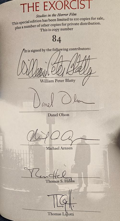 The Exorcist: Studies in the Horror Film by Danel Olson (editor) Signed ...