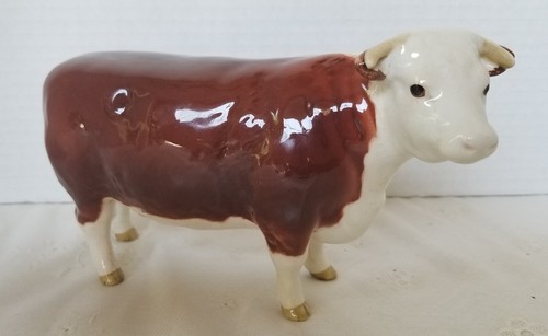 VTG Beswick Hereford Cow CH of Champions Decorative Figurine England ...