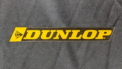 Dunlop Tire Stickers Horizontal Yellow & Black Contingency Racing | eBay