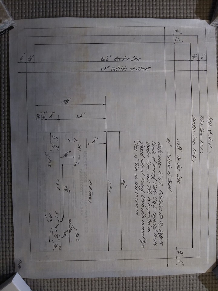 UPDATED MATERIAL - Original Kennecott Mines Blueprints, Alaska | eBay