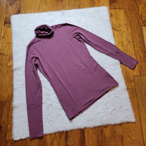 Peruvian Connection Turtleneck Women's Medium Purple Long Sleeve Pima ...