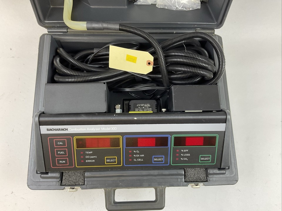 BACHARACH COMBUSTION ANALYZER / ENVIRONMENTAL MONITOR MODEL 300 120VAC ...