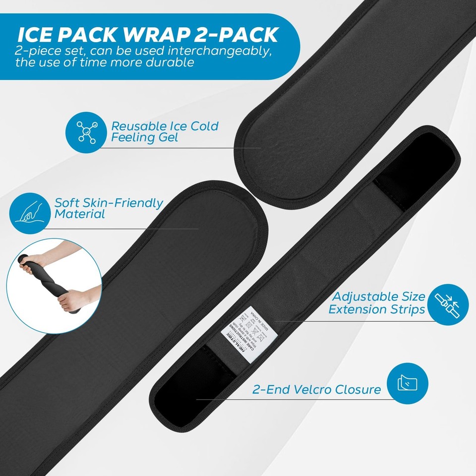 Cervical Ice Pack Wrap - Cold & Hot Therapy Ice Packs for Neck Injuries ...