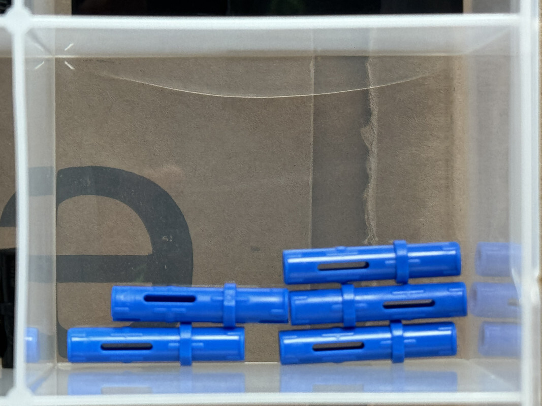 LEGO Parts - Blue Technic, Pin 3L with Friction Ridges - No 6558 - QTY ...