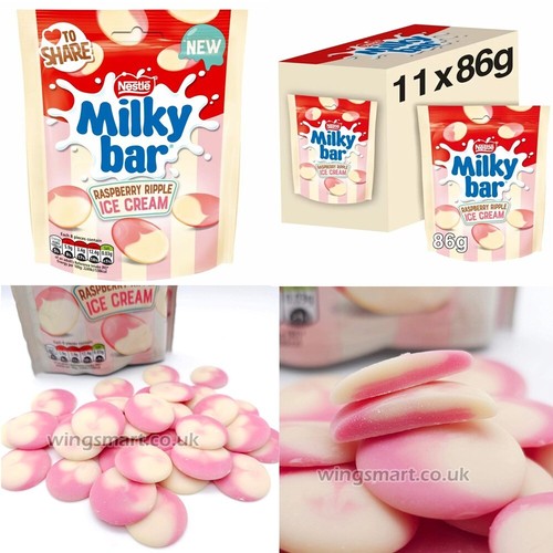 Milkybar Buttons White Chocolate Raspberry Ripple Sharing Bag 86g | eBay UK