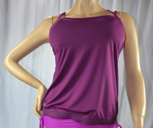 NWT $74 Athleta Size 36B/C Velvet Plum Cross Back Swim Tank Tankini Top ...