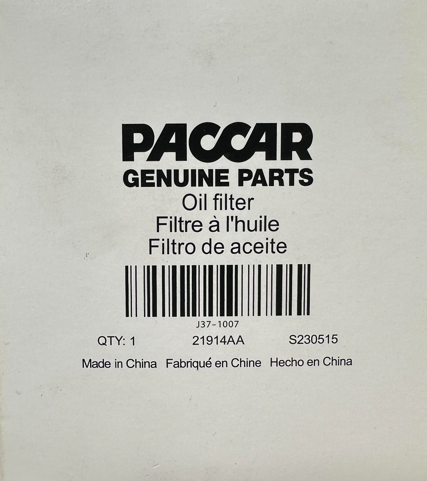 J37-1007 Genuine Paccar Power Steering Filter OEM - New | eBay