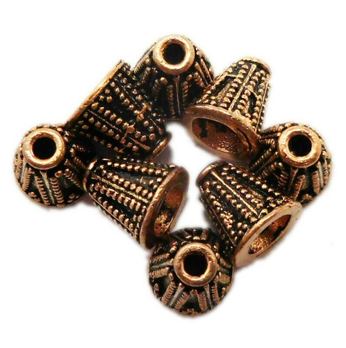 16 Pièces 8mm Bali Cônes Perle Cuivre Antique Bijoux Faisant 667 vb-334 ...