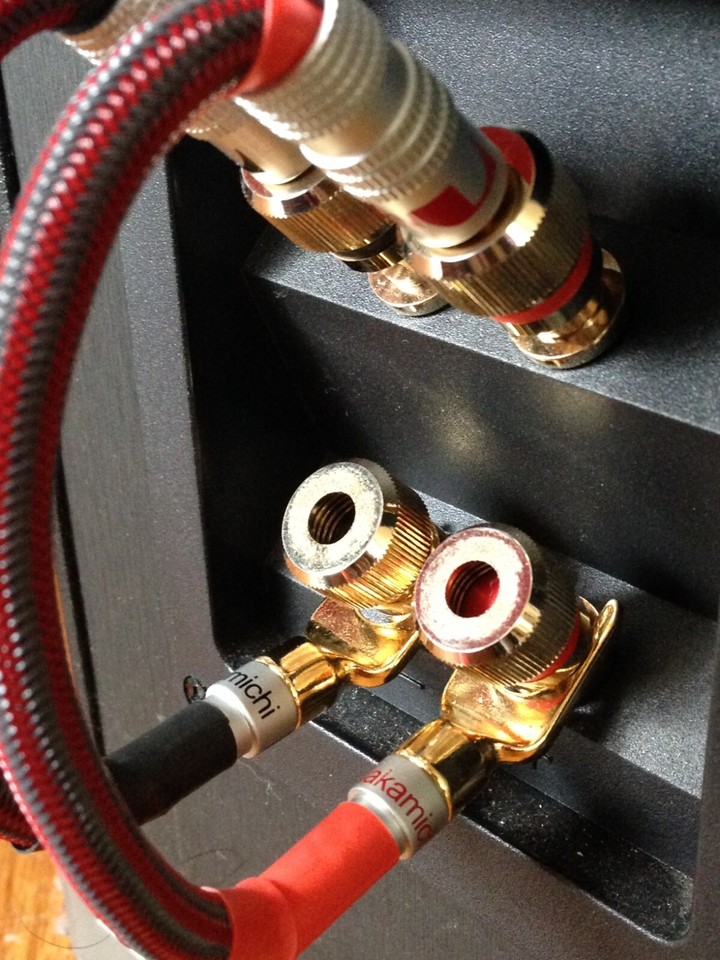 Pair Mogami Audiophile Bi Wire Speaker Jumper Cable Spade to Banana | eBay