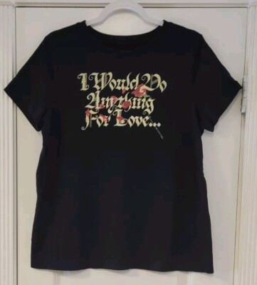 MeatLoaf I Would Do Anything For Love Black Crew T-Shirt Womens LG ...