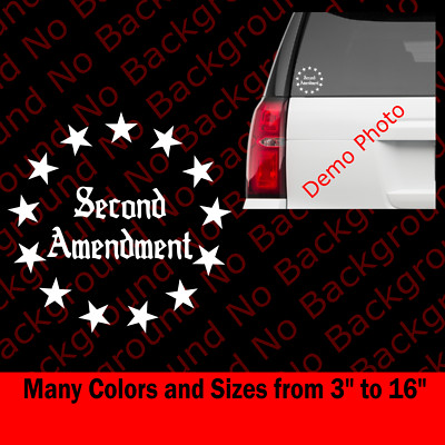 Second 2nd Amendment 2A Vinyl Window Decal USA Gun Rights US043 | eBay