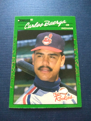 1990 Donruss Baseball The Rookies Carlos Baerga Rookie Card #19 Set ...