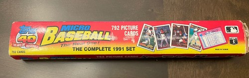 1991 TOPPS BASEBALL MICRO MINI BASEBALL COMPLETE SET | eBay