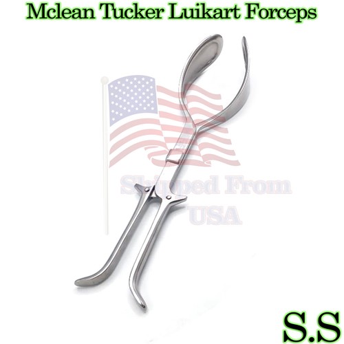 Mclean Tucker Luikart Obstetrical Forceps 16" Solid Blades Stainles OB ...