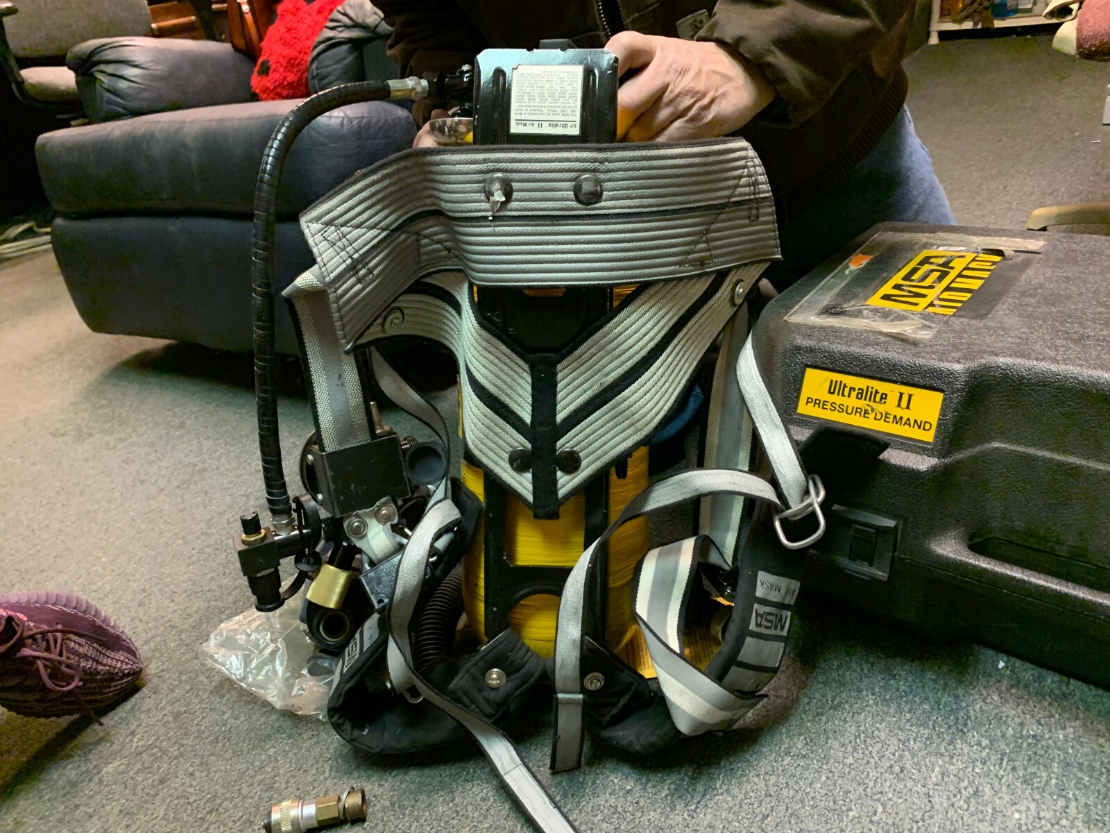 MSA Ultralite II Air Mask Pressure Demand oxygen system Complete with ...