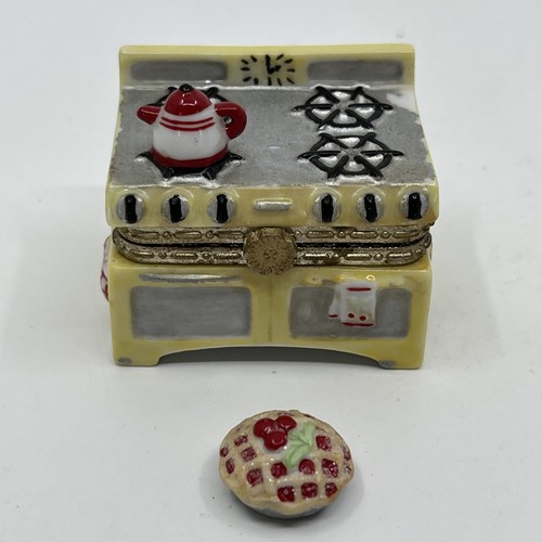 Cooking Club Of America Stove Oven Porcelain Trinket Box w/ Pie | eBay