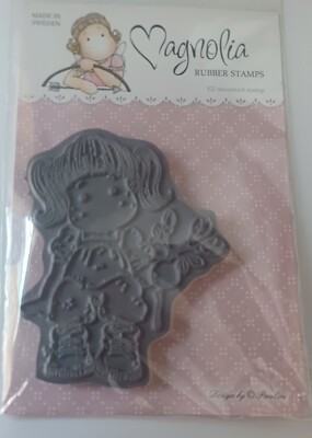 Vintage Magnolia Rubber Stamp Tilda with Magnolia Branch - Cling SM12 ...