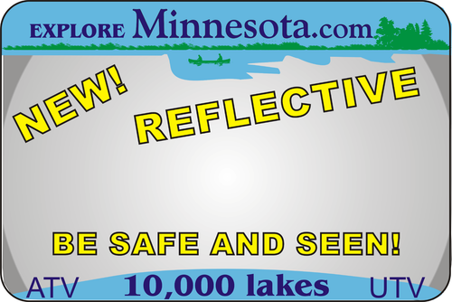 Minnesota Reflective ATV UTV License Plates - 2025 Hot Seller! ~ THICK ...