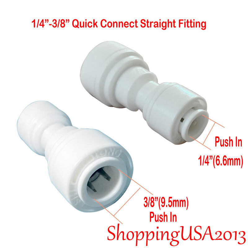 100 Pc Water Filter Connector Fitting Quick Connect Thread Push In 1/4 ...