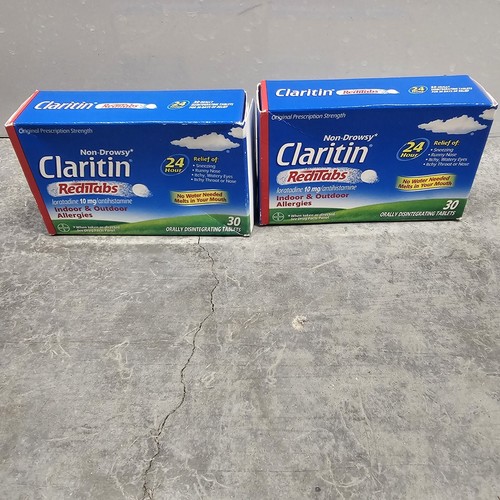 Claritin RediTabs 10mg 24HR Allergy Relief 30 Tablets 2PK Exp 04/24 ...