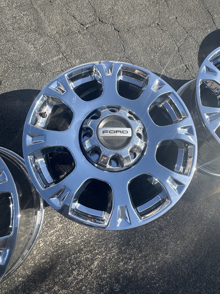FORD 20" OEM Chrome F250 Set Stock Wheels F-250 F350 King Ranch Rims F ...