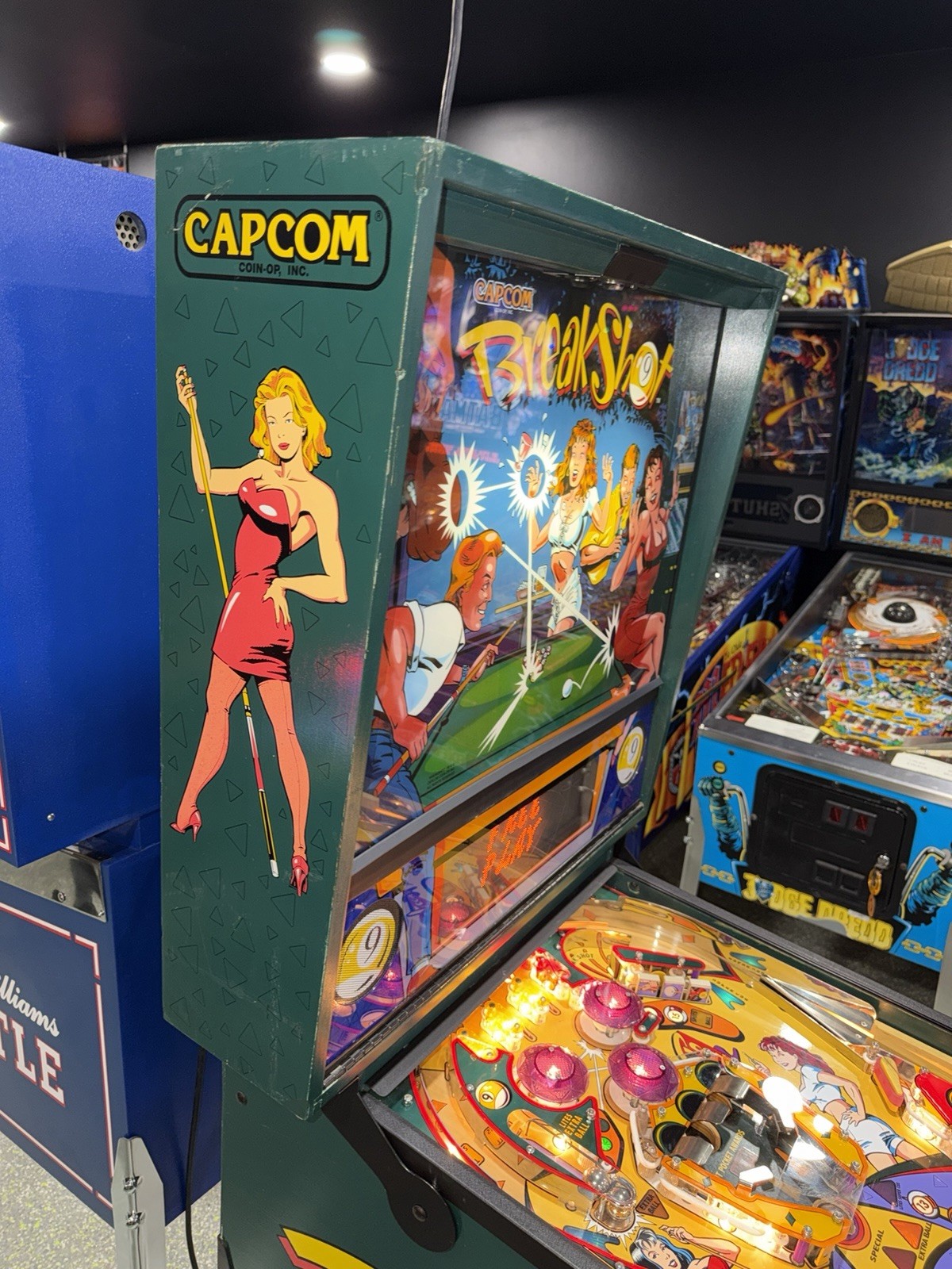 Breakshot Pinball Machine Capcom 1996 Orange County Pinballs Free Ship ...