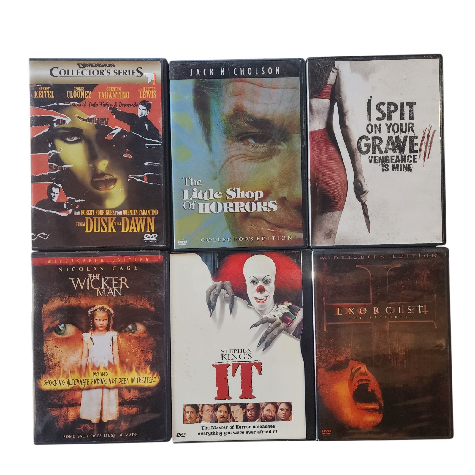 Lot of 16 Assorted Horror Slasher Movies DVDs Classics Unrated R ...