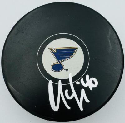 MAXIM LAPIERRE SIGNED ST. LOUIS BLUES HOCKEY PUCK TEAM CANADA AUTOGRAPH ...