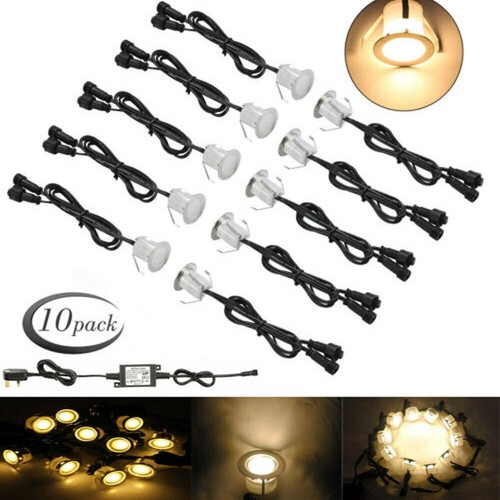 10X 30mm LED Recessed Deck Lights Decking Plinth Kickboard Kitchen ...