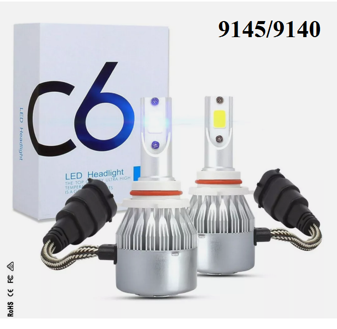 H1/H4/H7/H11/H13/9005/06/5202/9007/9012 C6 LED Headlight 6500K White Hi ...