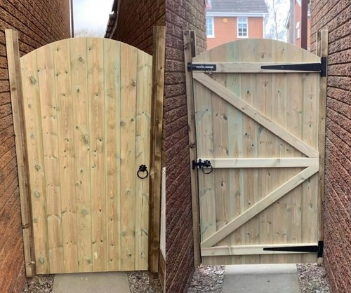 Bespoke Custom Made To Measure Wooden Garden Gate/Tongue & Groove Arch ...