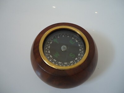 Brass floating Compass Paper Weight Nautical Style / Ships Film Prop ...