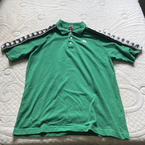 Kappa Men’s Polo Shirt Green Size Large with Logo Stripe (Pre-owned) | eBay