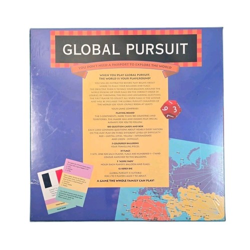 New - Global Pursuit Board Game Trivia Vintage 1994 Travel & Discover ...