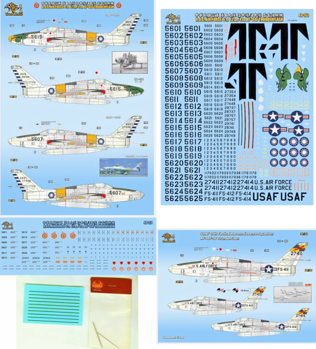 1/48 RF-84 F Thunderflash decal w/Pitot tube USAF+ROCAF Tiger Wings 水貼 ...
