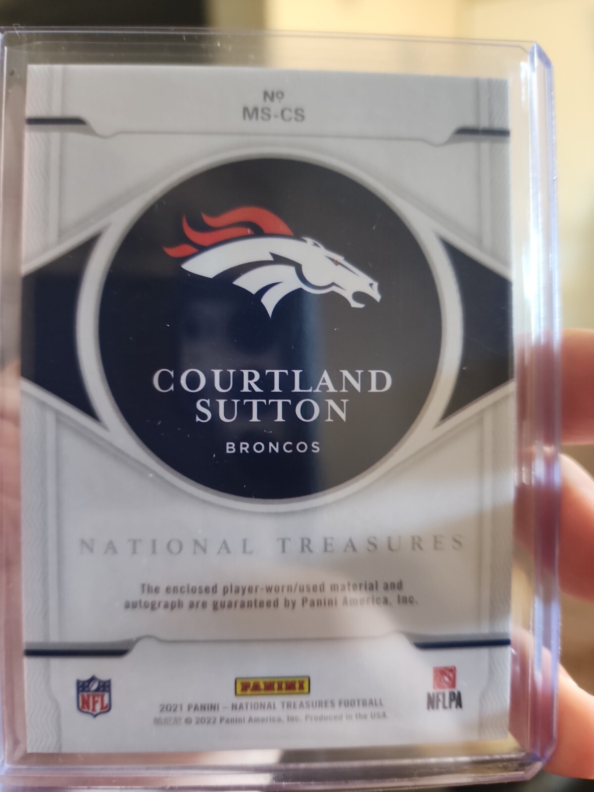 2021 National Treasures Material Signatures Courtland Sutton Auto /99 ...