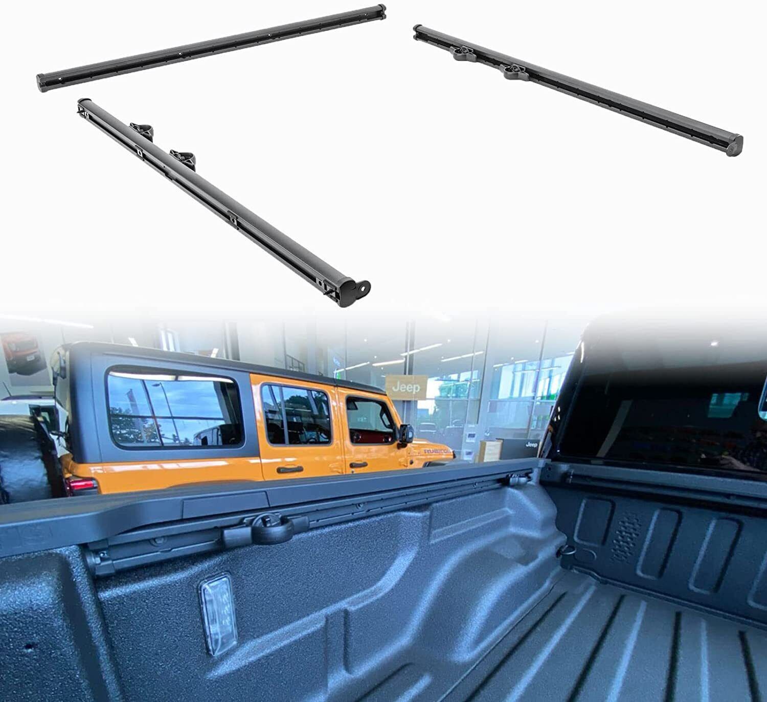 Trail Rail System Fit for 2020-2024 Jeep Gladiator Truck Bed Rails Tie ...