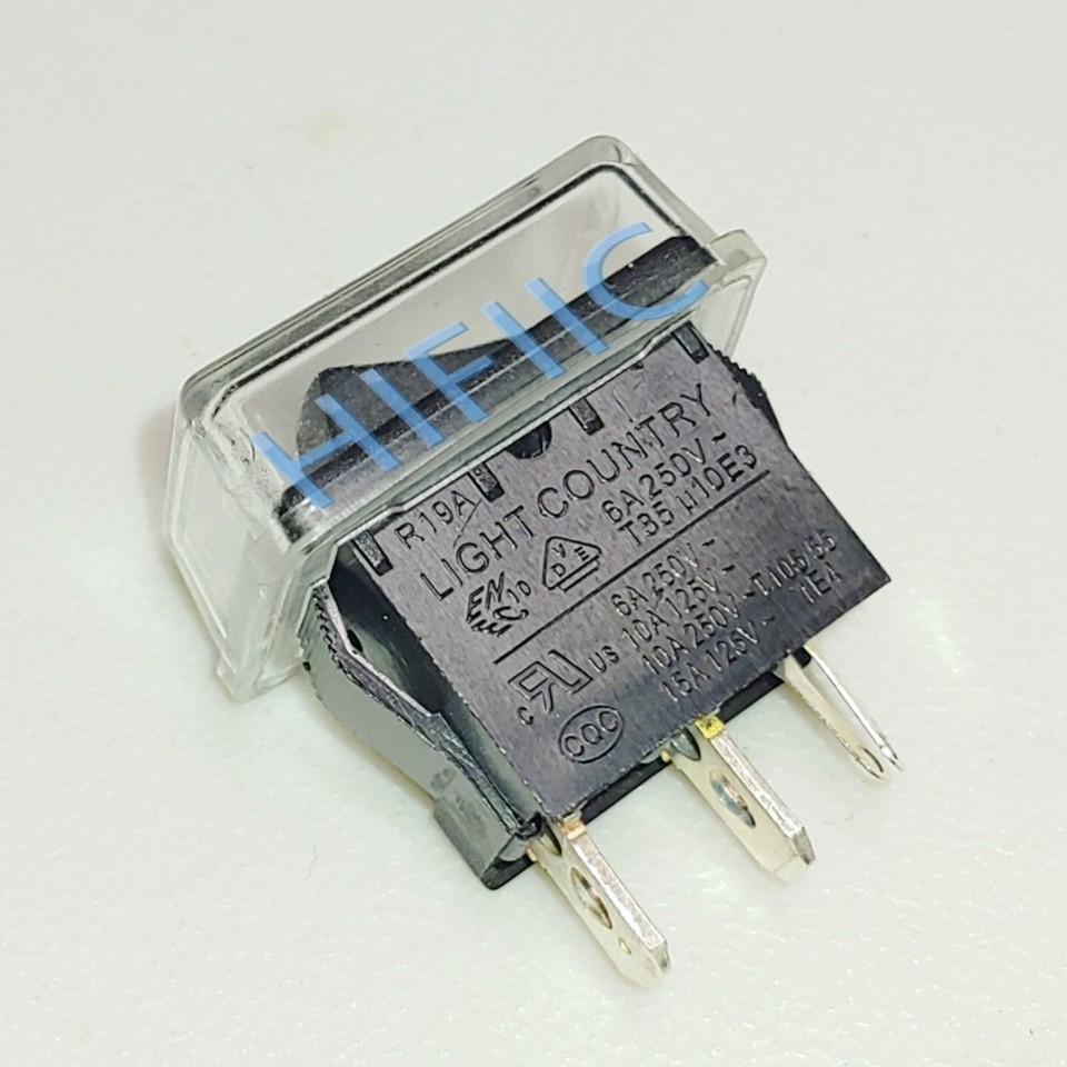 LIGHT COUNTRY R19A Rocker Switch 4 Pins 2 Positions 6A 250VAC T85 Red ...